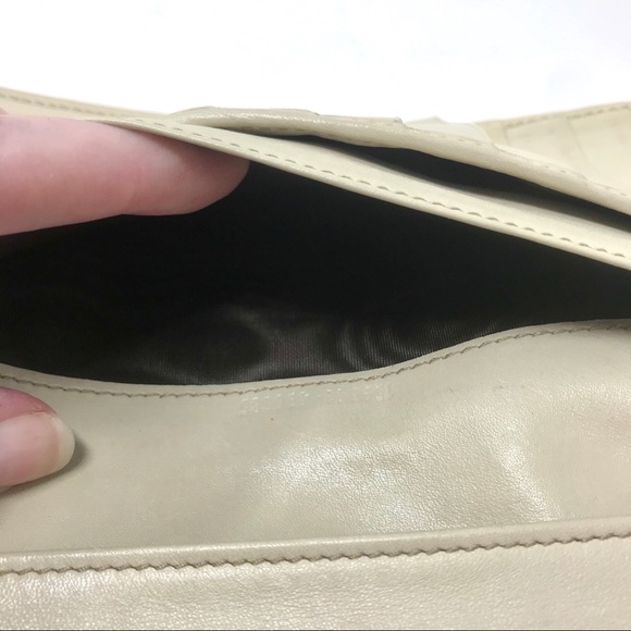 Gucci | Bags | Gucci Ivory Leather Gg Wallet With Gold Flip Lock | Poshmark